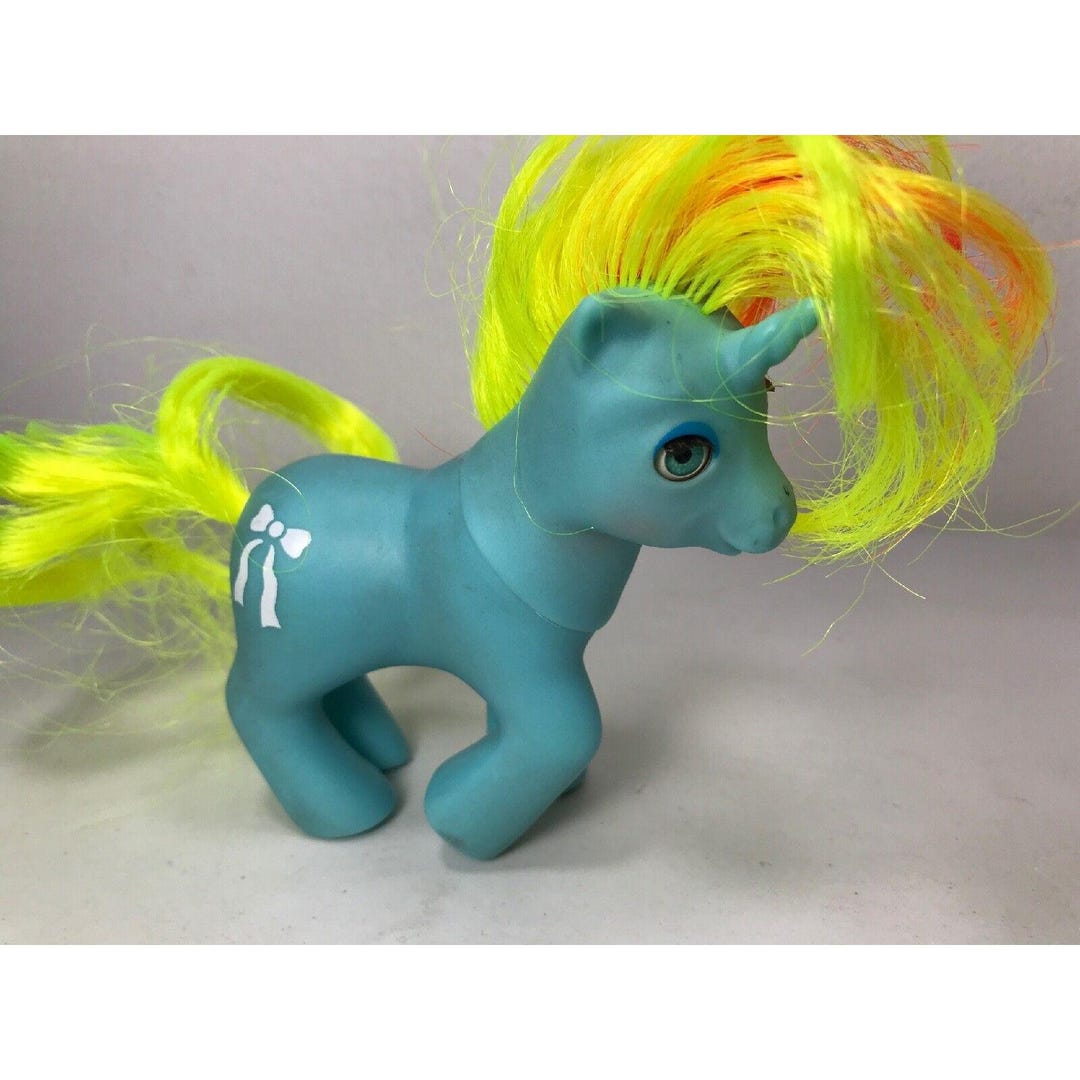 My Little Pony Bed Beddy Bye Eyes Baby Ribbon Unicorn 1986 VINTAGE - Etsy