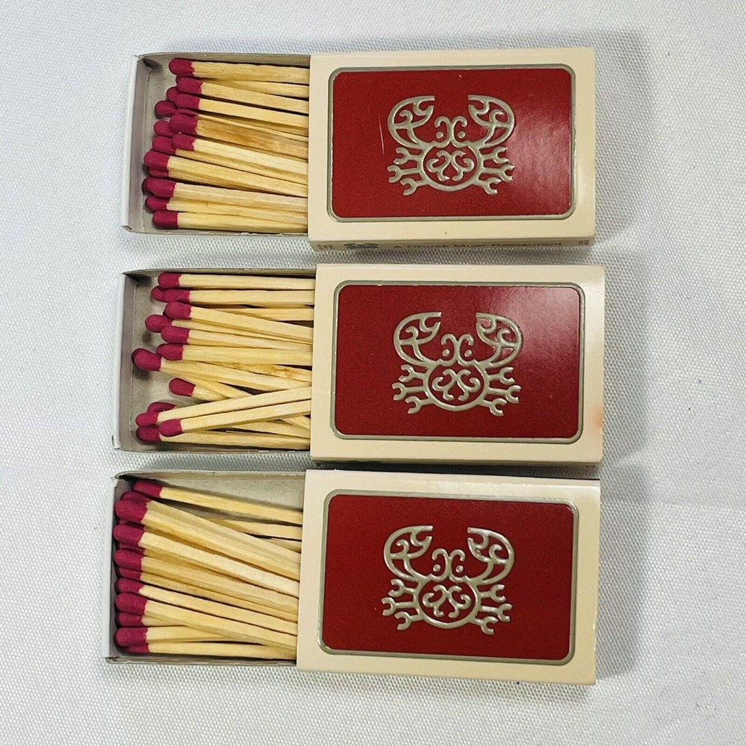 3 Vintage Matchbox CHARLEY'S CRAB Chuck Muer Restaurant - Etsy