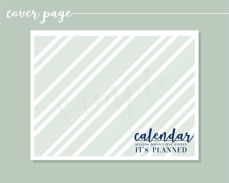 Vertical Planner - Printable - Landscape Orientation - Includes Monthly ...