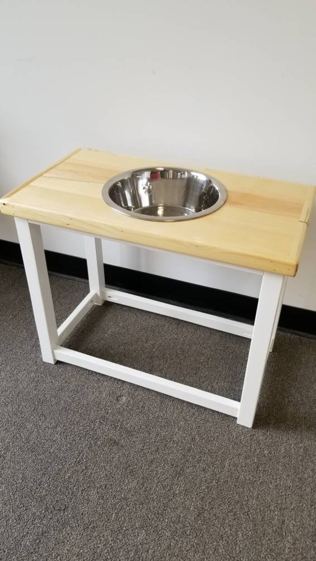 Elevated Dog Bowl Stand: Wood Feeding Table for Large Breeds - Etsy