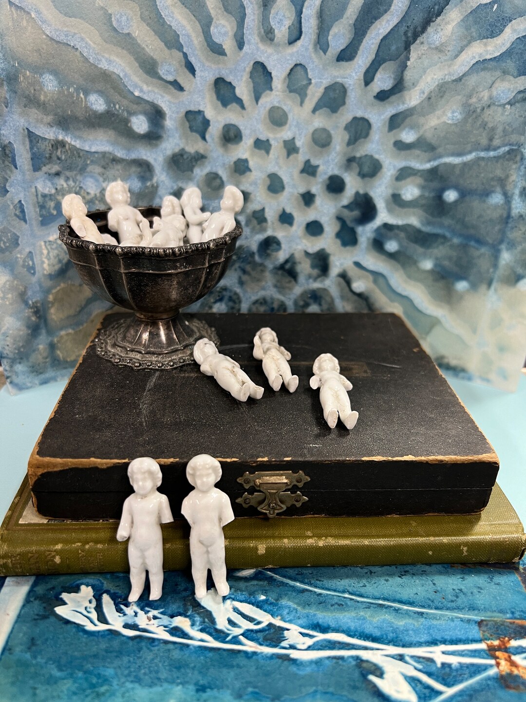 FC50 Antique Frozen Charlotte German Dolls 2 L/2-2 3/4, Excavated From ...