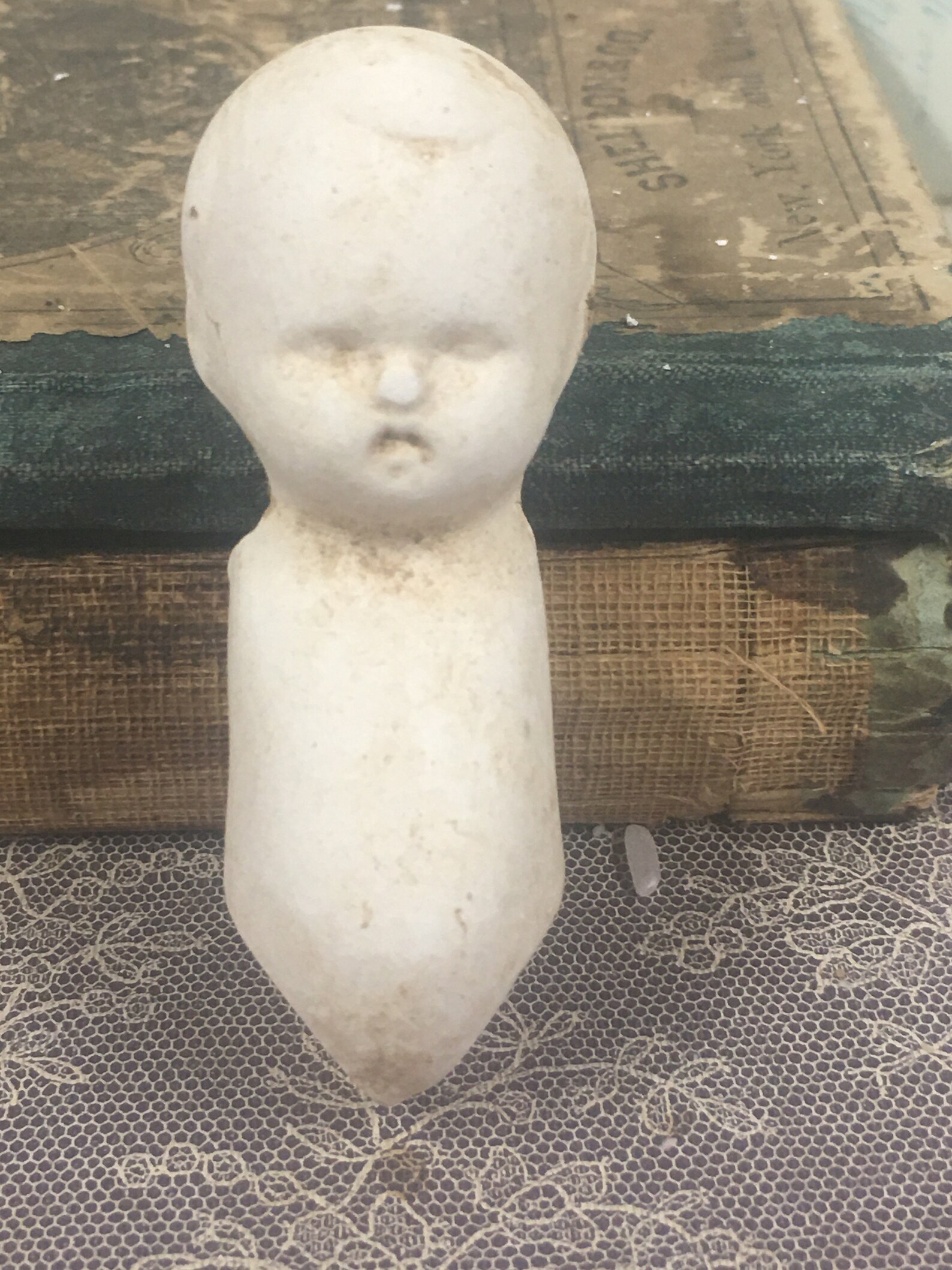 T#1 - Vintage Bisque Baby Doll Torso, Frozen Charlotte, 2" Tall ...