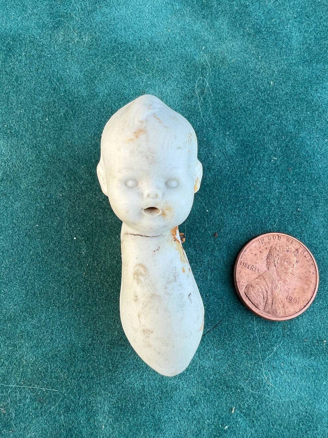 T#1 - Vintage Bisque Baby Doll Torso, Frozen Charlotte, 2" Tall ...