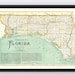 Florida Map 1890 Old Map of Florida Art Vintage Print Framed Wall Art ...