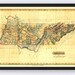 Tennessee Map 1826 - Old Map of Tennessee Art Vintage Print Framed Wall ...