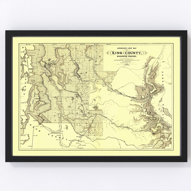 King County on a Map - Etsy