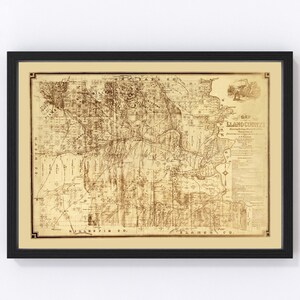 Llano County Texas Map 1875 - Old Map of Llano County Texas Art Vintage ...