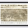 Linden Map 1898 Old Map of Linden Indiana Art Vintage Print Framed ...
