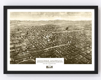 Billings Map Genealogy - Etsy