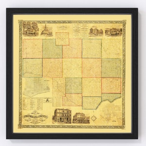 Columbiana County Ohio Map 1860 - Old Map of Columbiana County Ohio Art ...