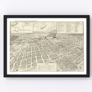 Winchester Map 1926 - Old Map of Winchester Virginia Art Vintage Print ...