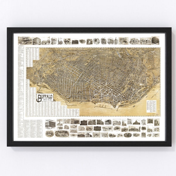 Buffalo Map - Etsy
