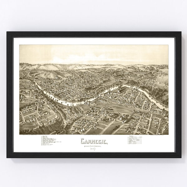 Carnegie Mellon Map Print - Etsy