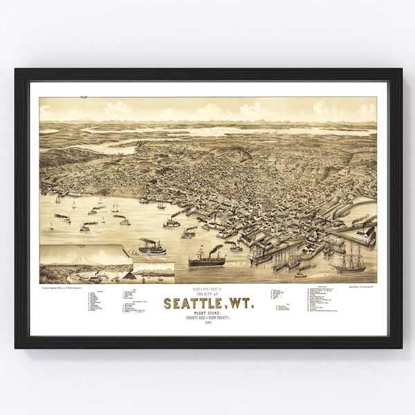 Seattle Map - Etsy