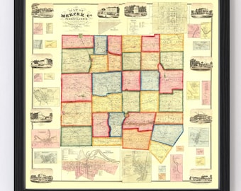 Pennsylvania Map Genealogy - Etsy