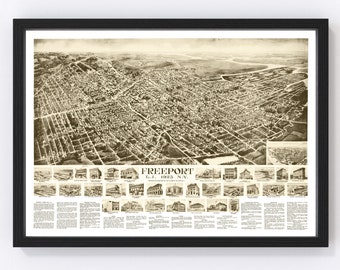 Freeport, Bahamas Map Print - Etsy