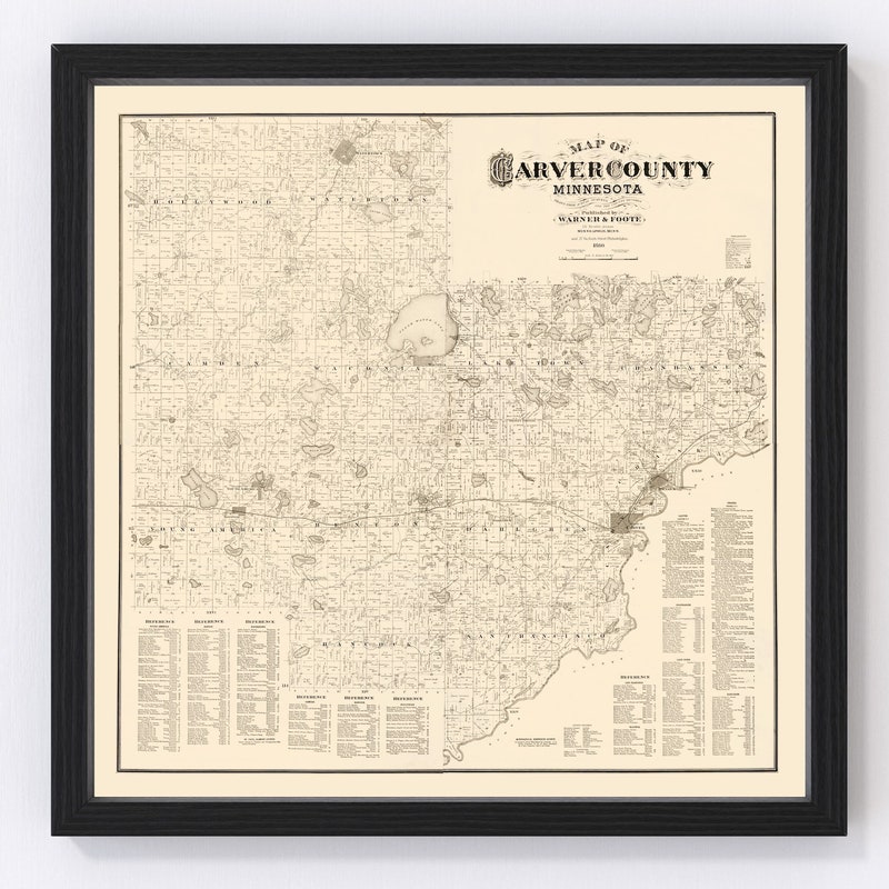 Old Minnesota Map - Etsy