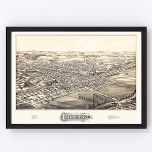 Ilion Map 1881 Old Map of Ilion New York Art Vintage Print Framed ...