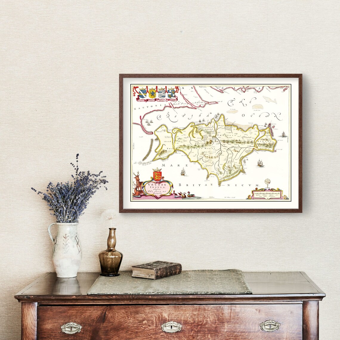 The Isle of Wight Map 1665 Old Map of the Isle of Wight - Etsy