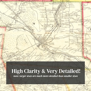 Oneida County New York Map 1852 Old Map of Oneida County New York Art ...