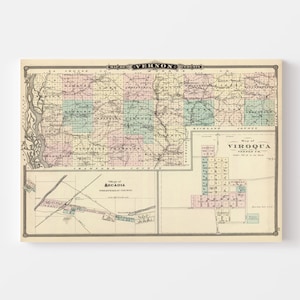 Vernon County Map 1878, Vintage Vernon County Map, Old Vernon County ...