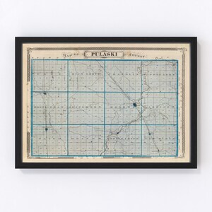 Pulaski County Map 1876, Vintage Pulaski County Map, Old Pulaski County ...