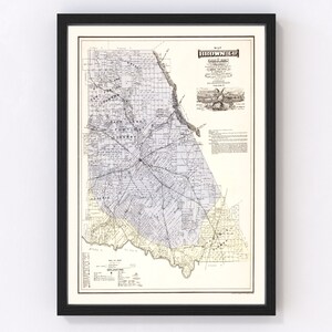 Brown County Texas Map 1876 Old Map of Brown County Texas Art Vintage ...