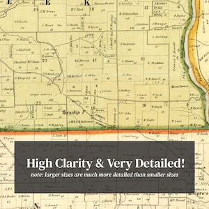 Warren County Ohio Map 1856 - Old Map of Warren County Ohio Art Vintage ...