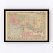 Baltimore Map 1870 Old Map of Baltimore Maryland Art Vintage Print ...