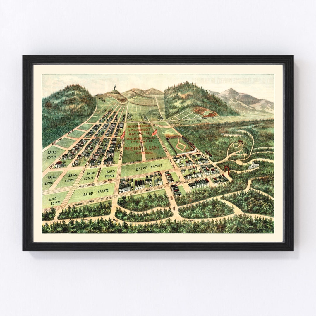 Haight Ashbury Map 1893, Vintage Haight Ashbury Map, Old Haight Ashbury ...