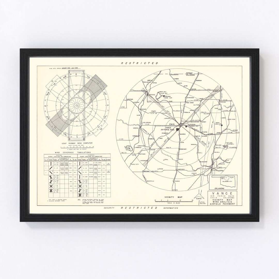 Webb Air Force Base Map 1951, Vintage Webb Air Force Base Map, Old Webb ...