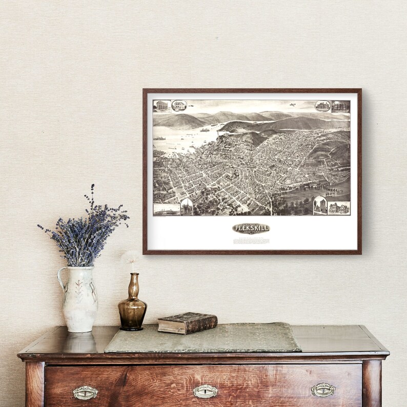 Peekskill Map 1911 Old Map of Peekskill New York Art Vintage - Etsy