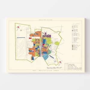 Lackland Air Force Base Map 1950 Old Map of Lackland Air Force Base Art ...