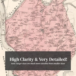 Perry Map 1877 Old Map of Perry Pennsylvania Art Vintage Print Framed ...