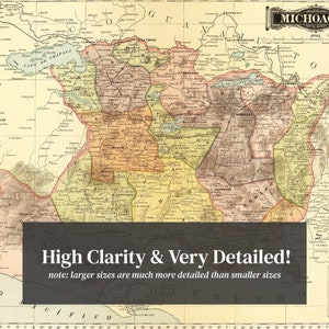 Michoacan Mexico Map 1886 - Old Map of Michoacan Mexico Mexico Art ...