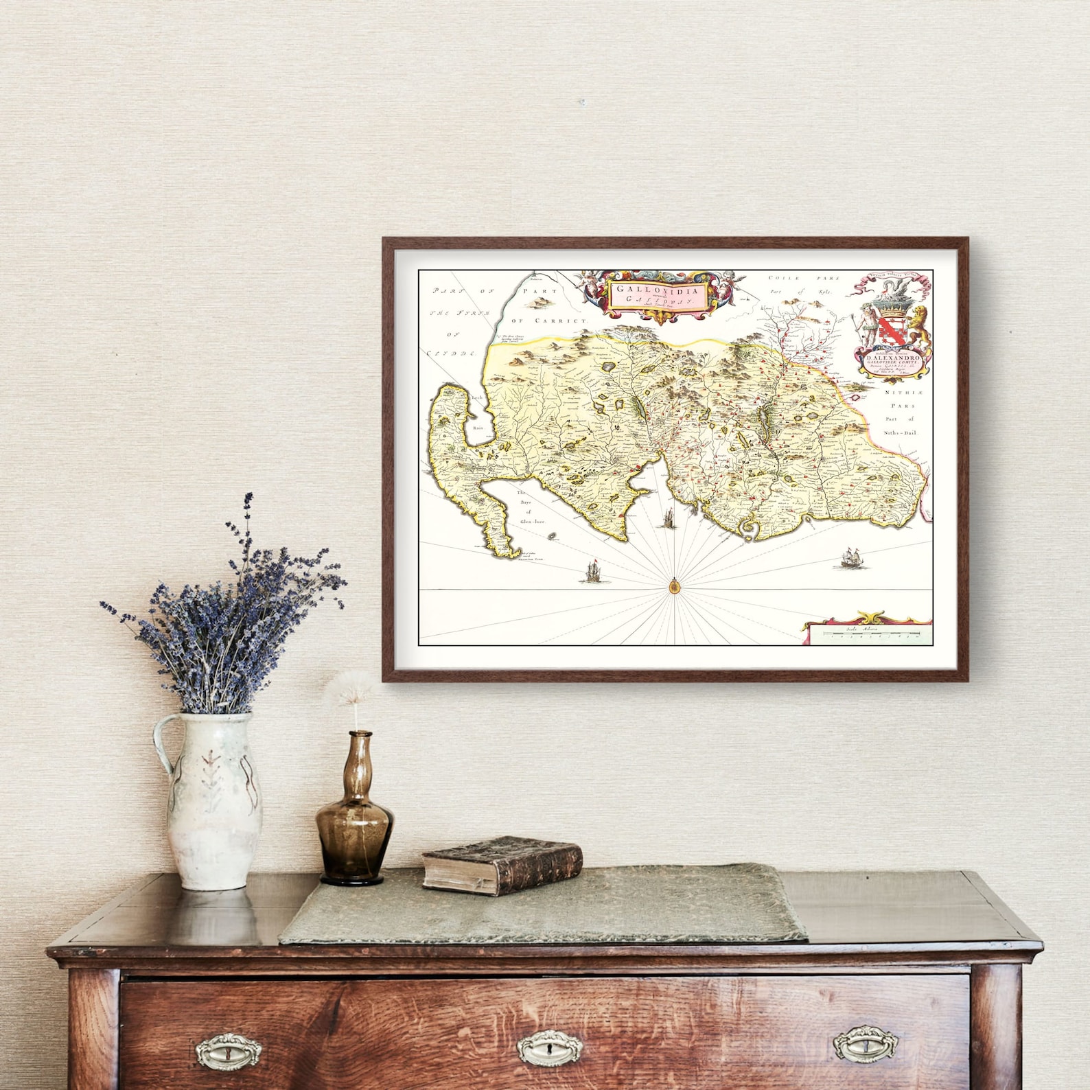 Galloway Map 1665 Old Map of Galloway Scotland Art Vintage - Etsy