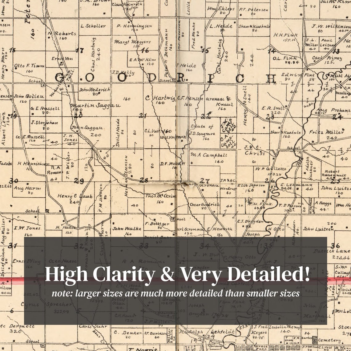 Crawford County Iowa Map 1898 Old Map of Crawford County - Etsy