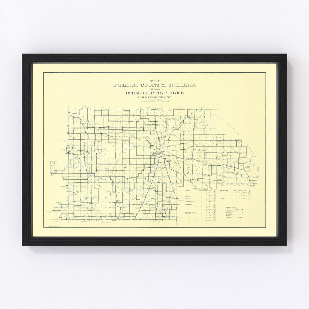 Fulton County Map 1911, Vintage Fulton County Map, Old Fulton County ...