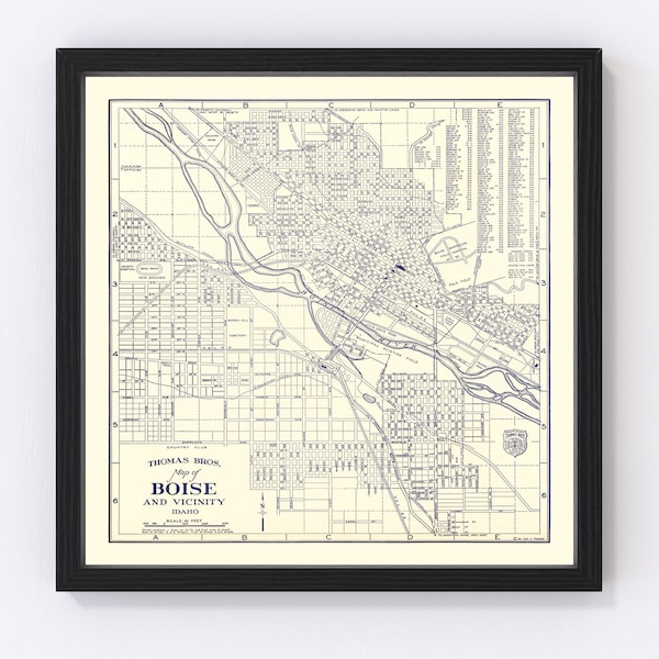 Boise Map Art - Etsy