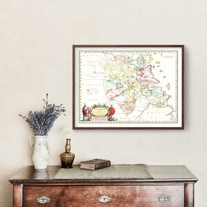 Nanking Map 1665 Old Map of Nanking China Art Vintage Print Framed Wall ...