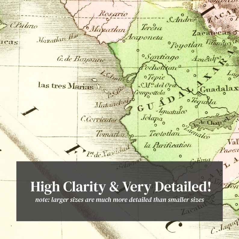 Texas Map 1836 Old Map of Texas Art Vintage Print Framed - Etsy