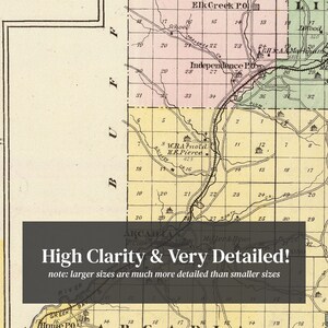 Trempealeau County WI Map 1878 Old Map of Whitehall Wisconsin Art ...