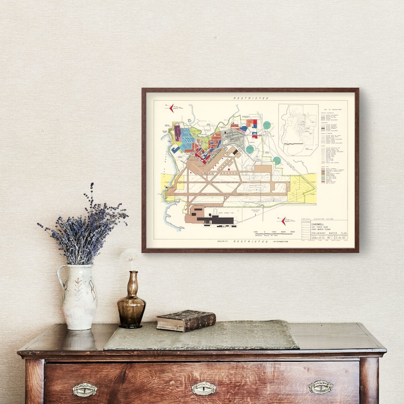 Carswell Air Force Base Map 1952 - Old Map of Carswell Air Force Base ...
