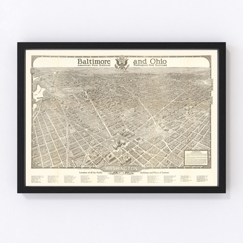 Washington Dc Map - Etsy