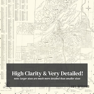 Hot Springs Map 1948 - Old Map of Hot Springs Arkansas Art Vintage ...