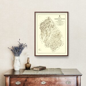 Madison County Virginia Map 1875 Old Map of Madison County Virginia Art ...