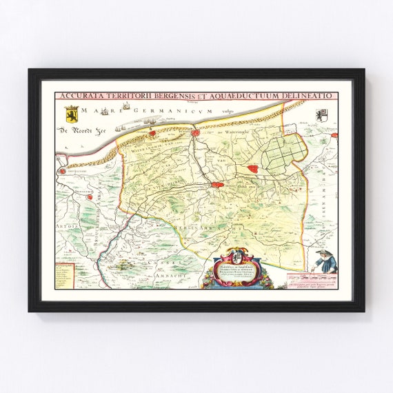 Mons Map 1665 Old Map of Mons Belgium Art Vintage Print - Etsy