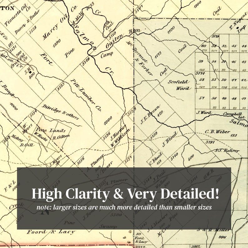 Forest County Pennsylvania Map 1876 Old Map of Forest County - Etsy