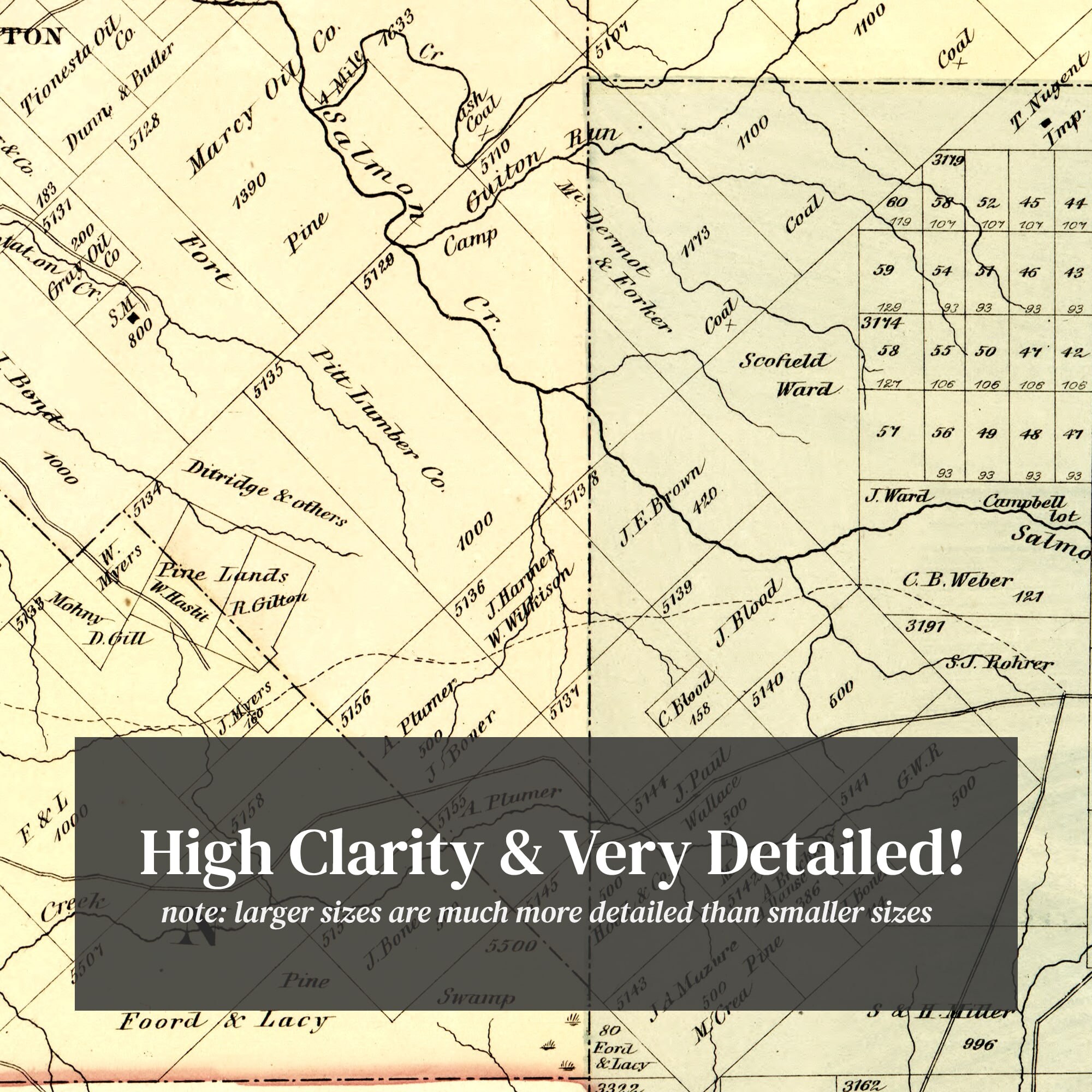 Forest County Pennsylvania Map 1876 Old Map of Forest County - Etsy