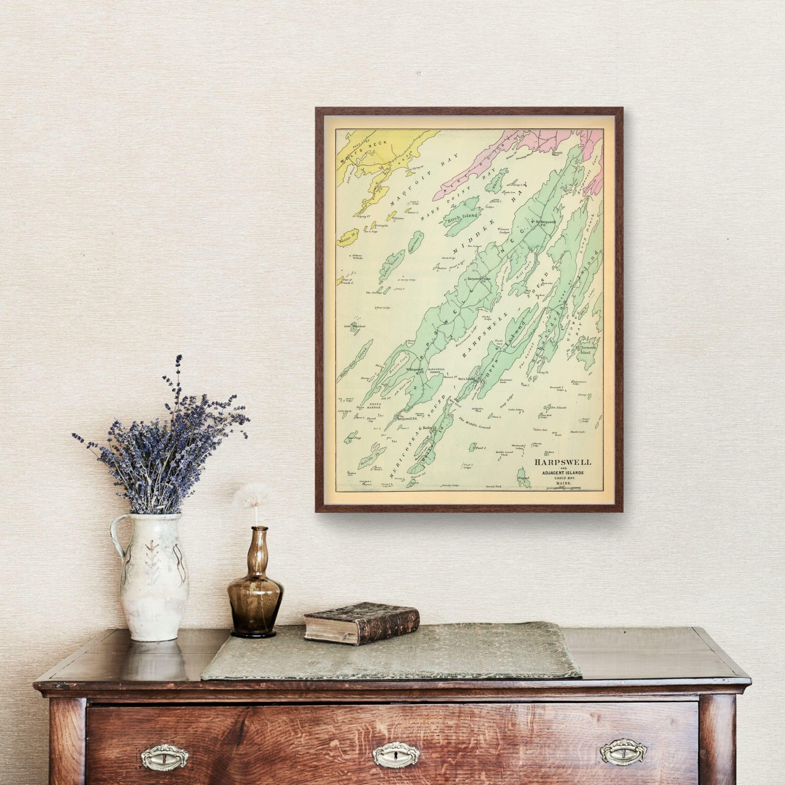 Harpswell Map 1894 Old Map of Harpswell Maine Art Vintage - Etsy